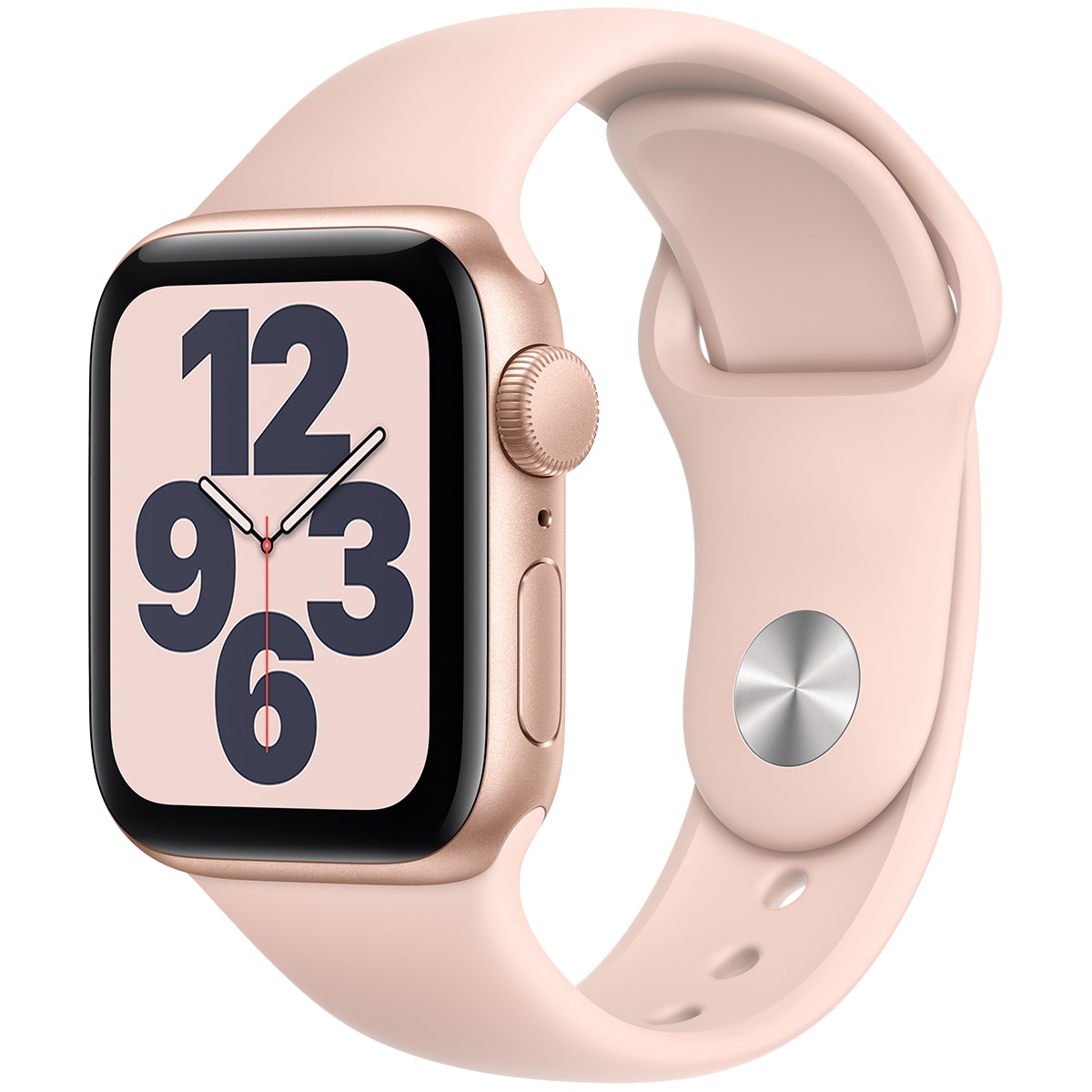 Apple Watch SE (GPS) 40mm Gold Aluminium Case with Pink Sand Sport Band ...