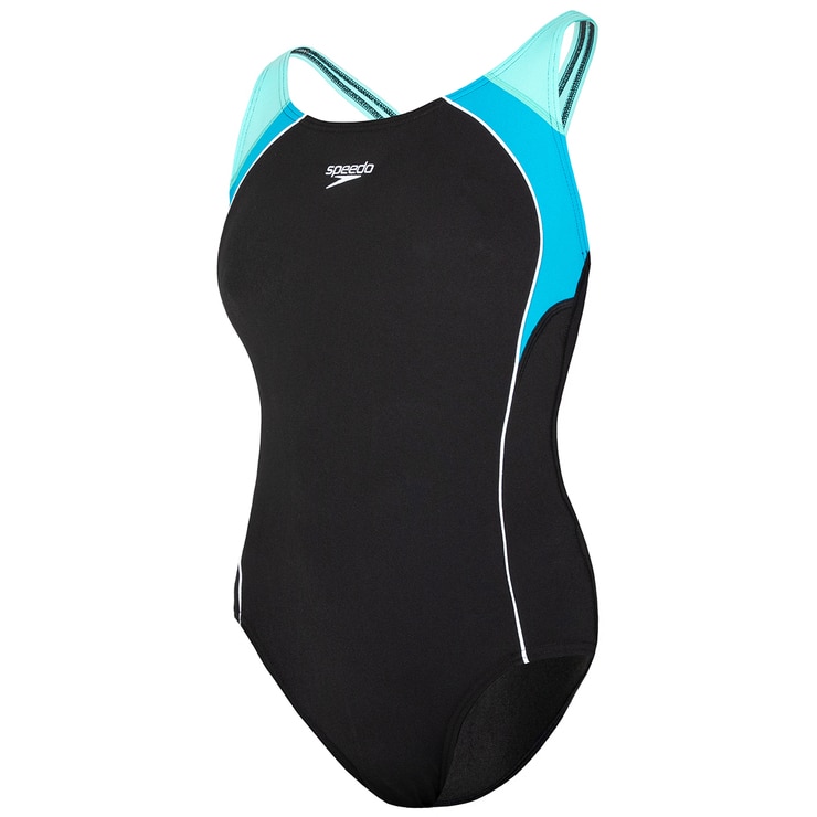 Speedo Womens One Piece Swimsuit Black Monte And Carlo Mint Costco
