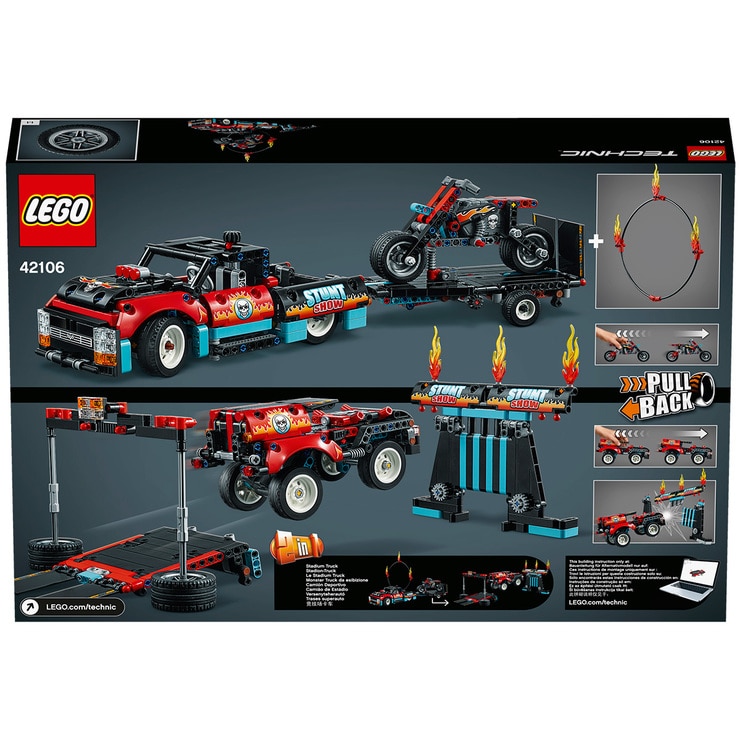 LEGO Technic Stunt Show Truck & Bike Construction Set 42106 | Costco ...