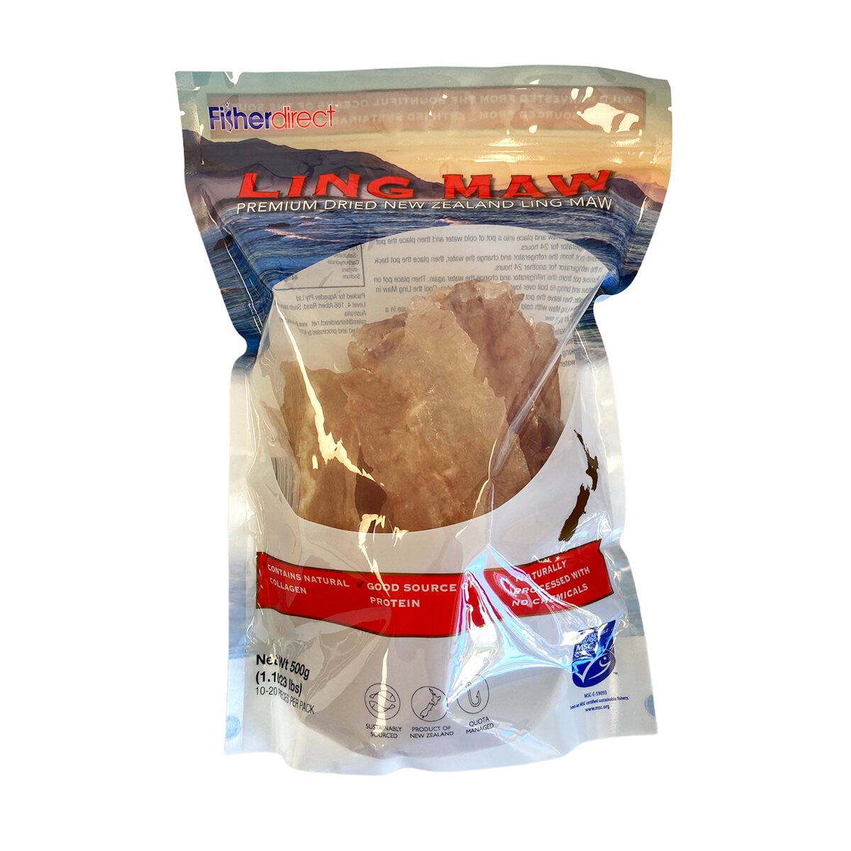 Fisher Direct Premium Dried New Zealand Ling Maw 500g | C...