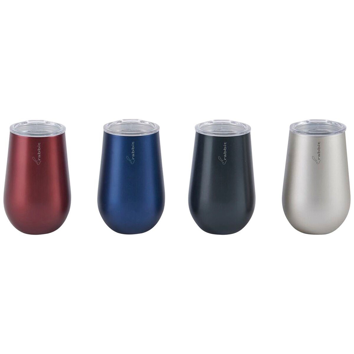 Rabbit Double Wall Stainless Steel Wine Tumbler Set 4-pac...
