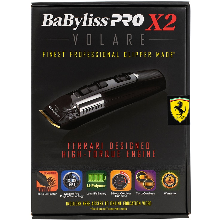 BabylissPro Volare X2 Ferrari Codeless Hair Clipper Black | Costco ...