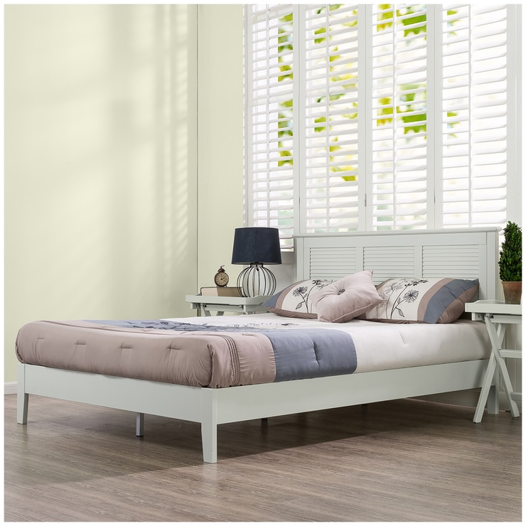 Blackstone Wooden Bed Frame Double Ivory | Costco Australia