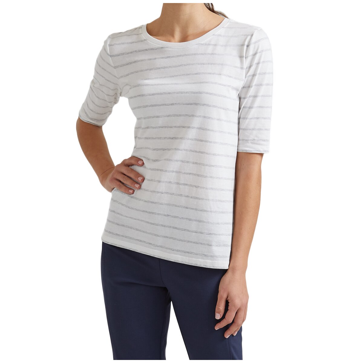 SABA Women's Fitted Top White & Grey | Costco Australia