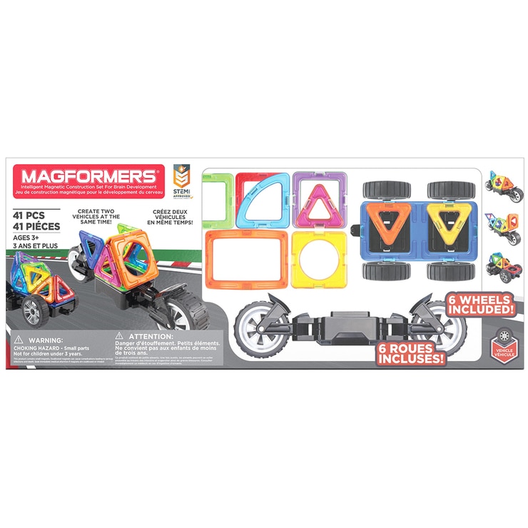 Magformers Amazing Wheels Vehicle Construction Set 41pc | Costco Australia