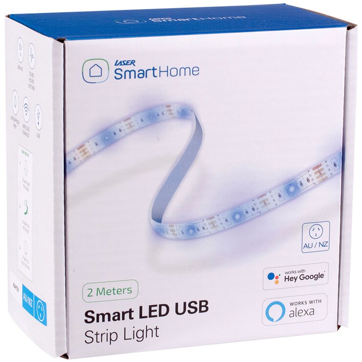 Laser Smart LED Strip Light RGB with USB 2m - 2 Pack | Costco Australia