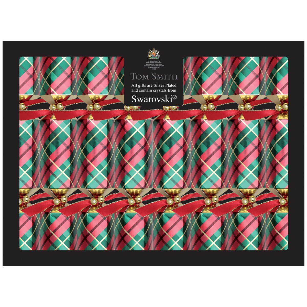 Tom Smith Crackers with Swarovski Crystals 8 pack Traditi...