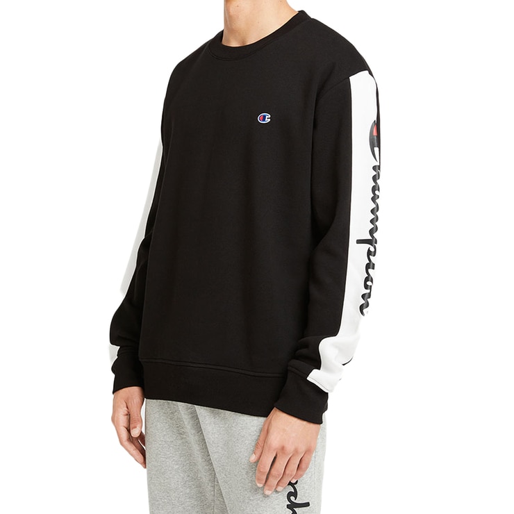 Champion Panel Crew Sweater Black | Costco Australia