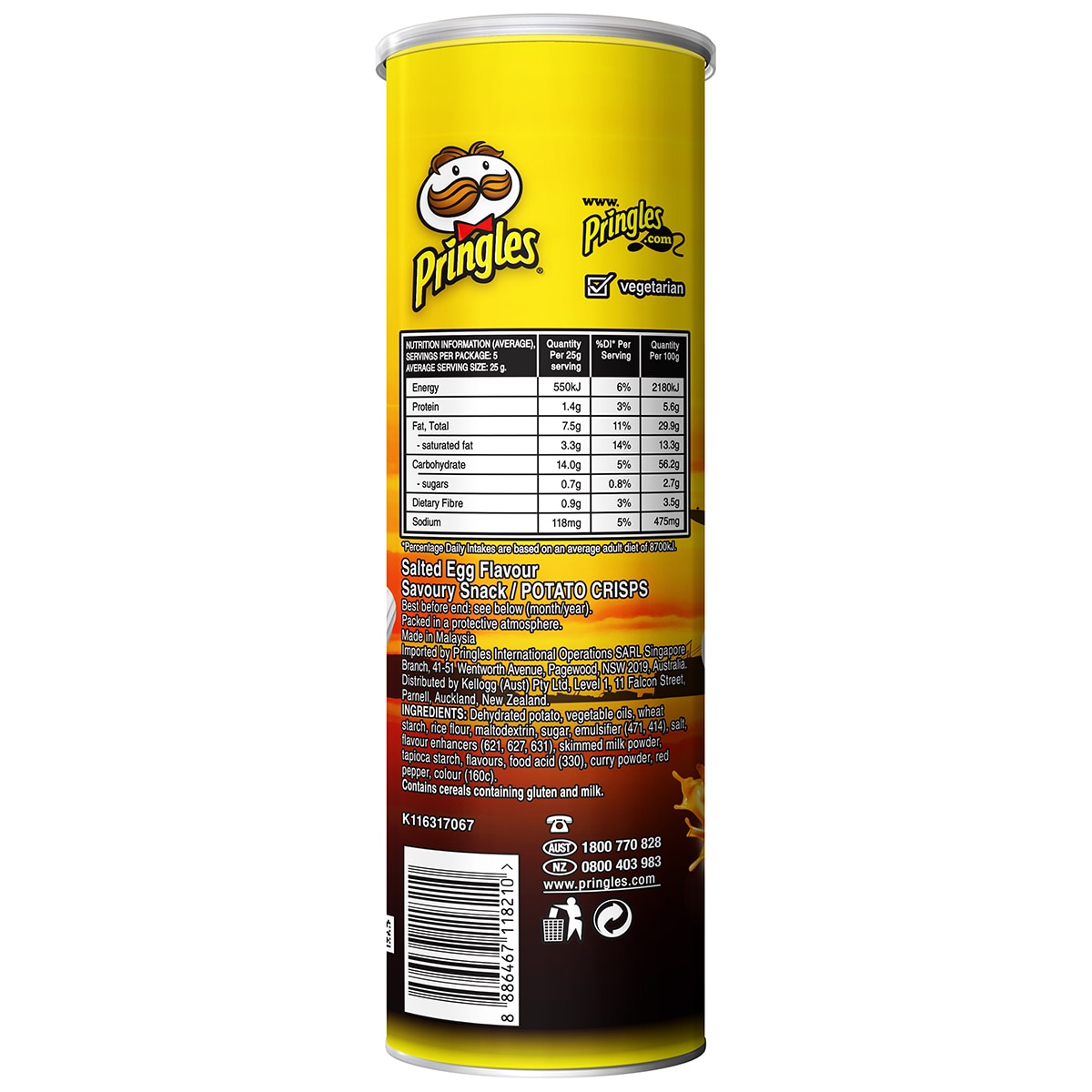 Pringles Salted Egg 2 x 6 x 134g | Costco Australia