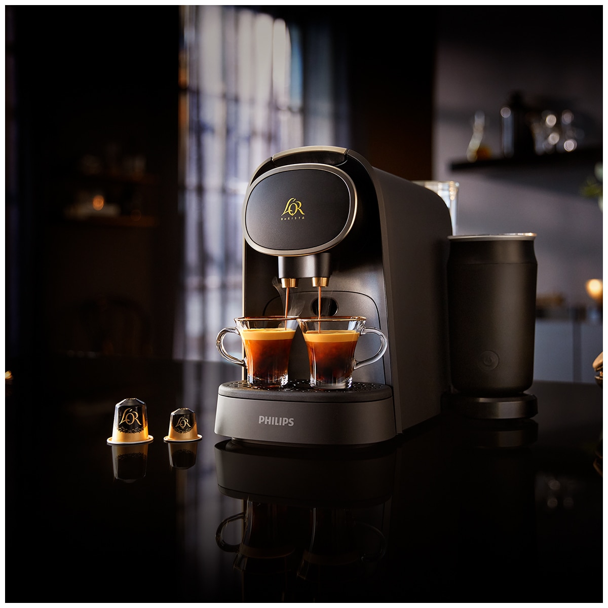 L'OR Barista Capsule Coffee Machine With Milk Frother LM8018/90 ...