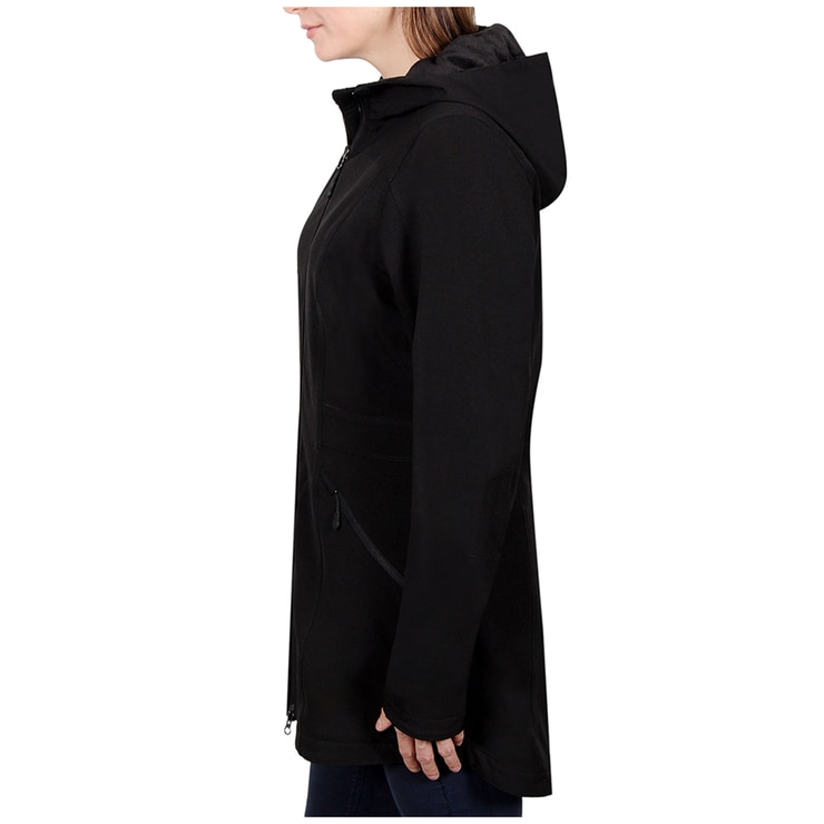 Kirkland Signature Women's Long Softshell Jacket Black | Costco Australia