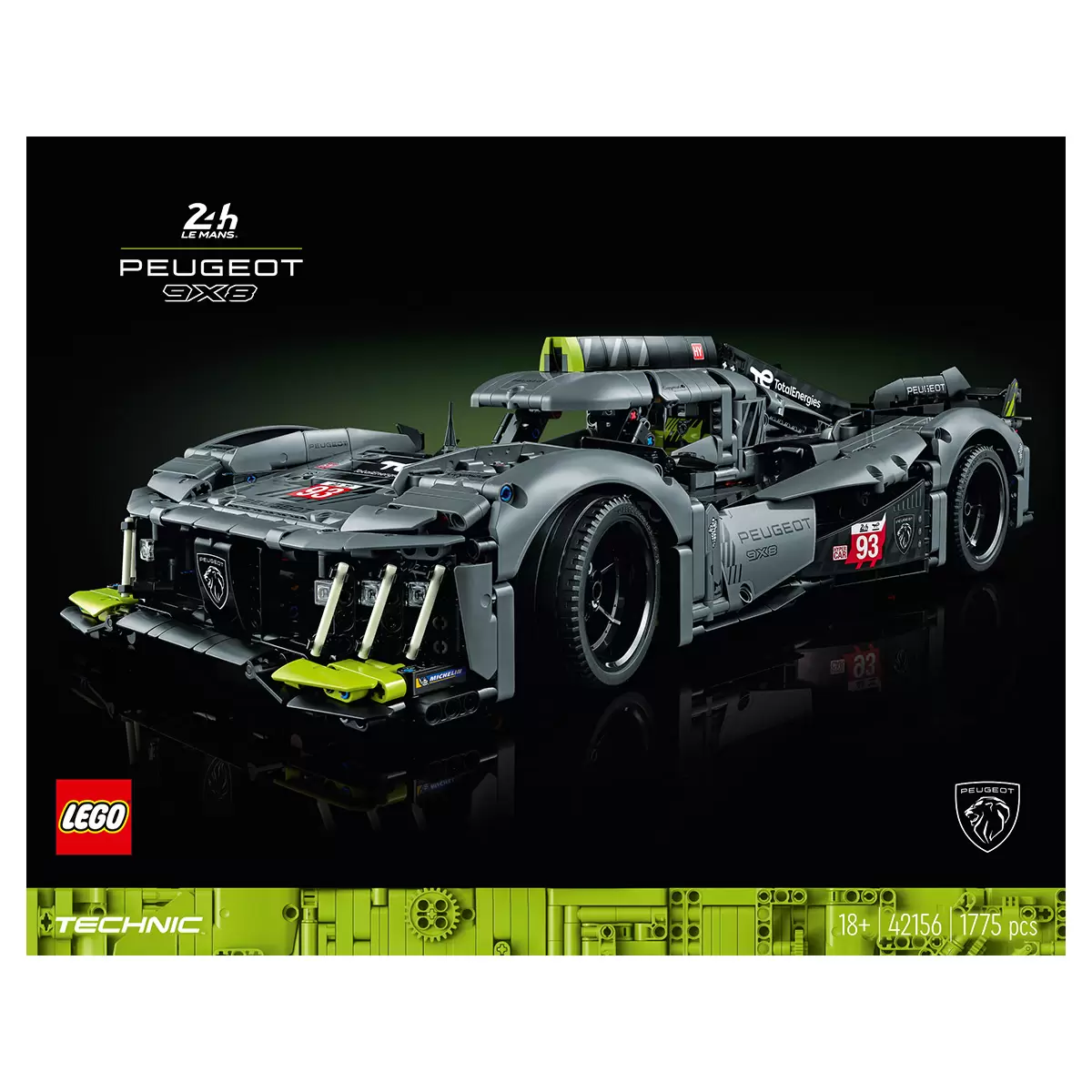 LEGO Peugeot 9X8 24H Le Mans Hybrid Hypercar 42156