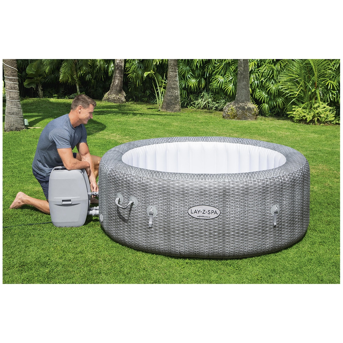 Bestway Lay-Z-Spa Honolulu AirJet Inflatable Spa 1.96m x 71cm | Costco ...
