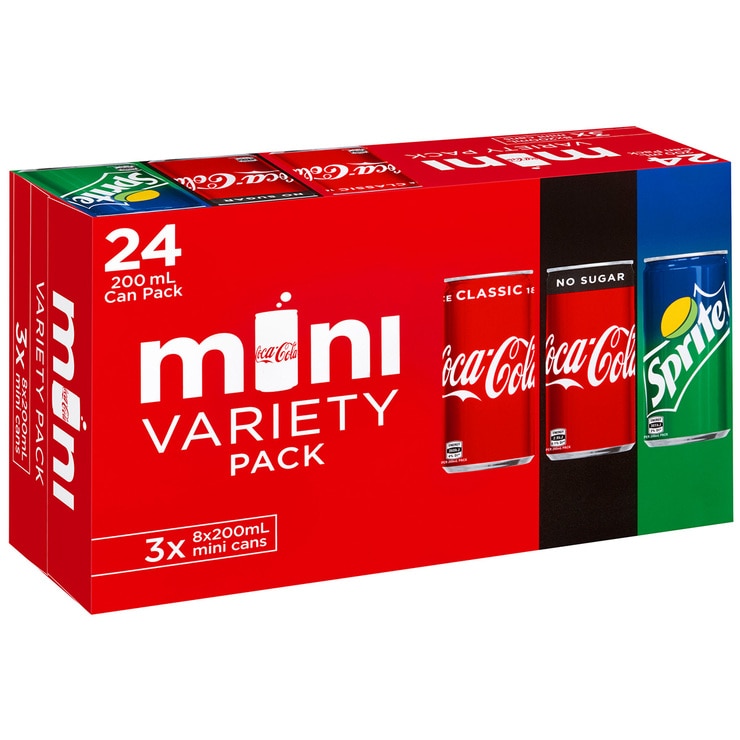 Coca Cola Mini Variety Pack 3 x 8 x 200ml | Costco Australia
