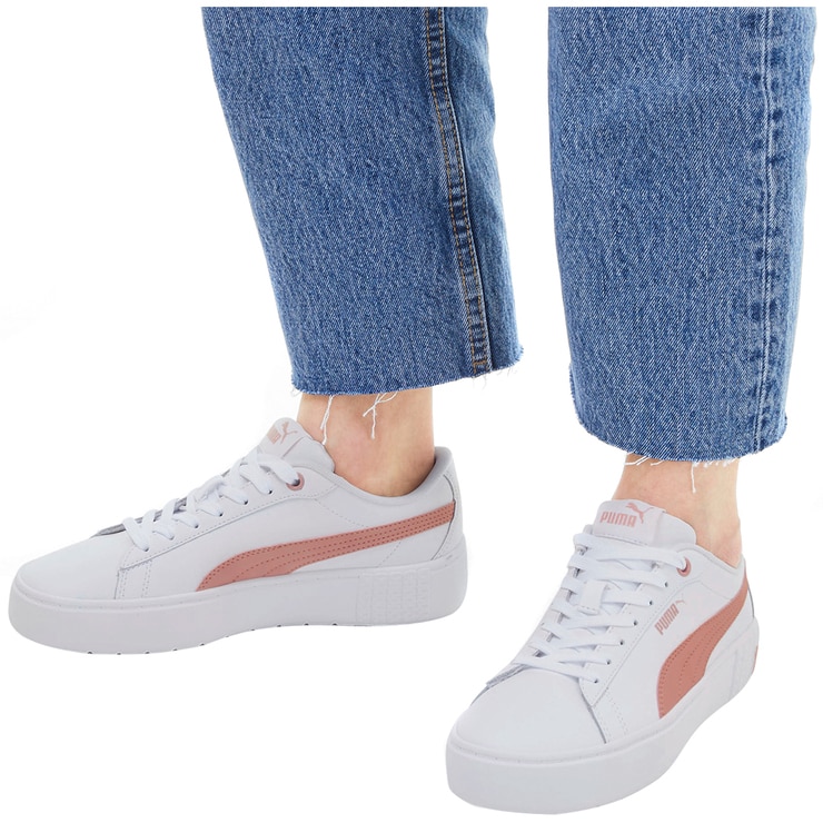 Puma Women's Smash Platform Shoe White & Pink | Costco Australia